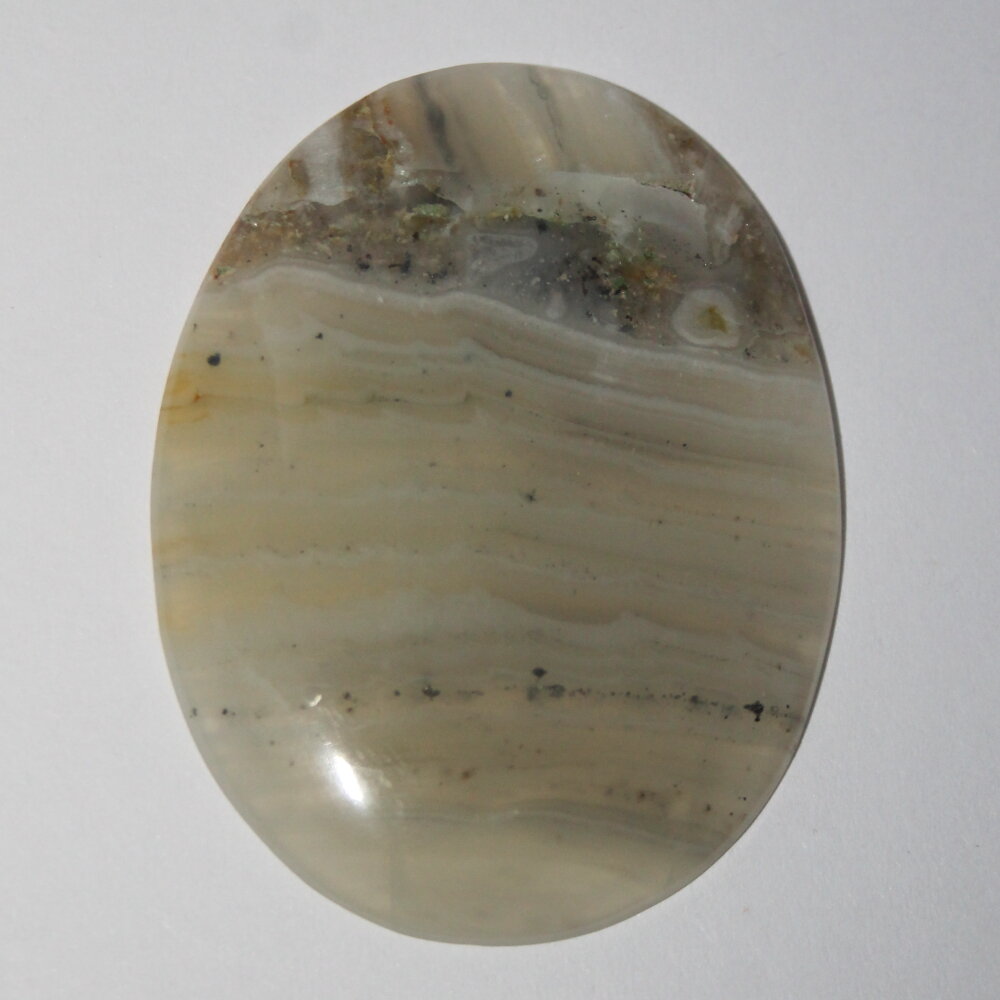 Агат переливт кабошон, натуральный камень, 50х38х3 мм, Урал, "True Stones"