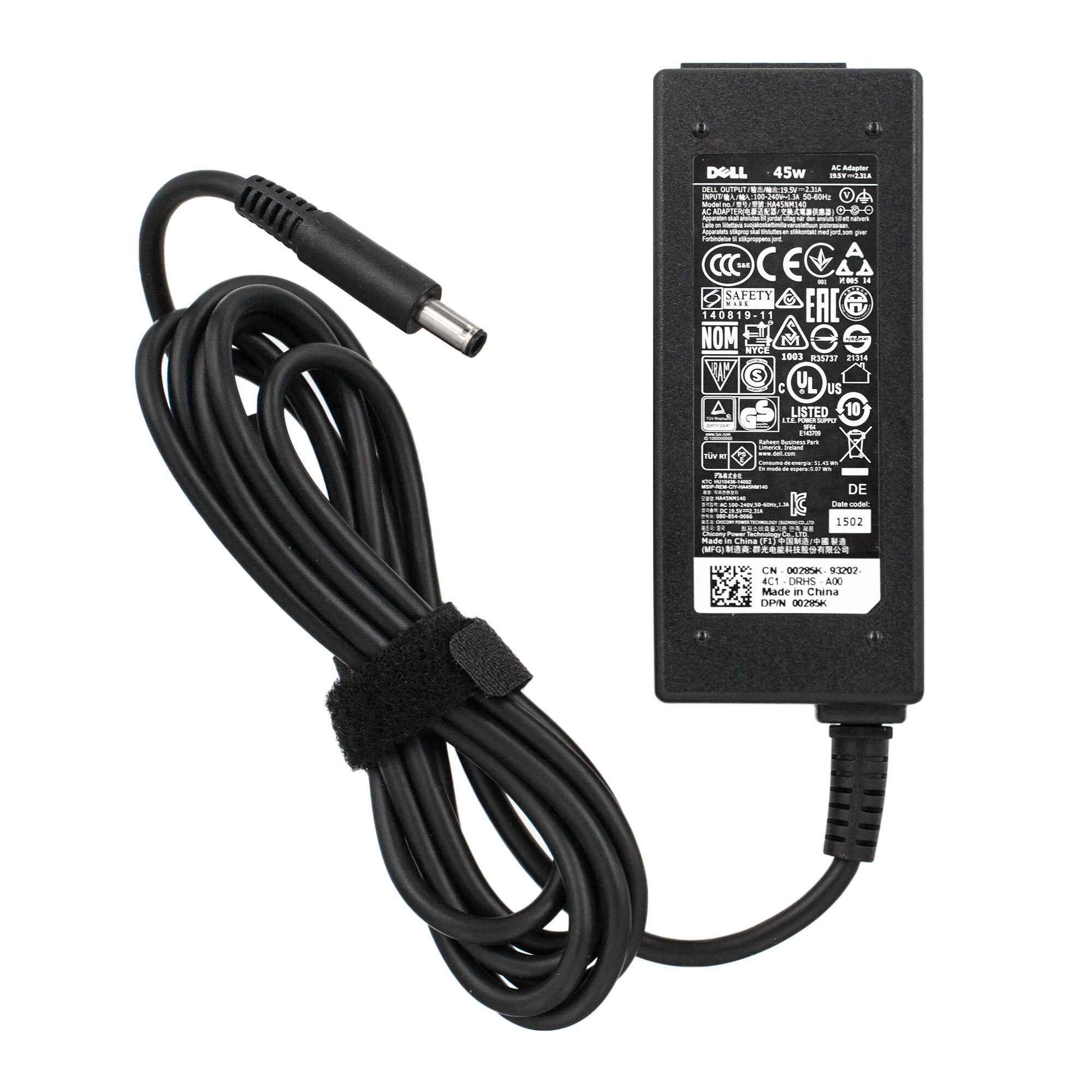 Блок питания 19.5V 2.31A для ноутбука Dell XPS 13 9360 / Dell Inspiron 3567 / Dell Vostro 3568 / Dell Inspiron 3582 / Dell Inspiron 5378 / Dell Vostro 5402 / Dell XPS 13 9350 - 45W