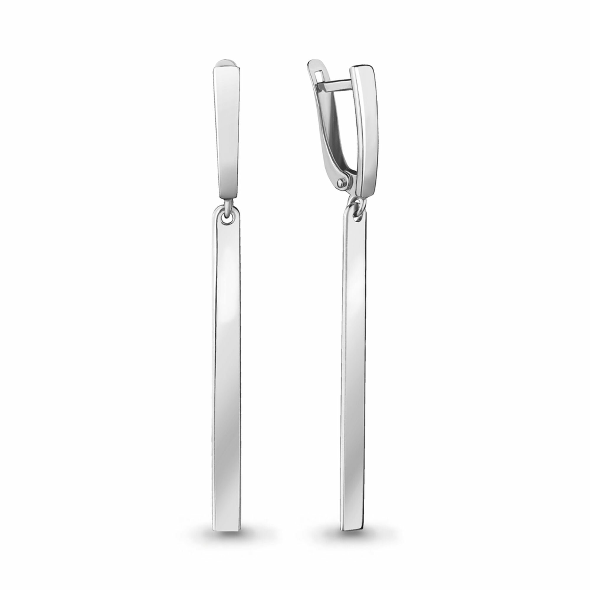 Серьги, серебро, 925 проба, родирование