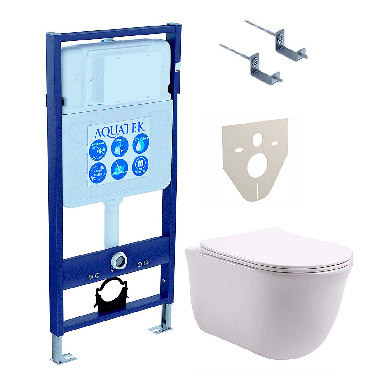 Унитаз с инсталляцией Акватек Классик SET AQUATEK классик-kki
