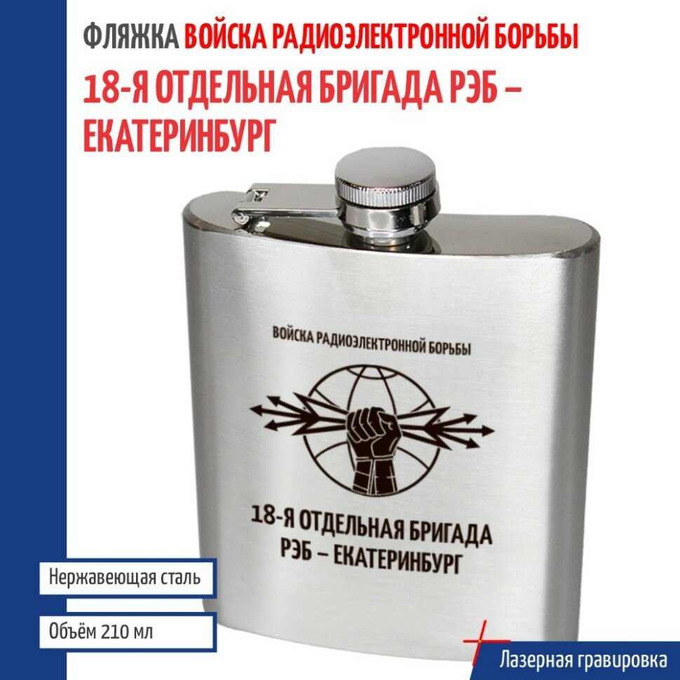 Фляжка РЭБ "18-я отдельная бригада Екатеринбург"