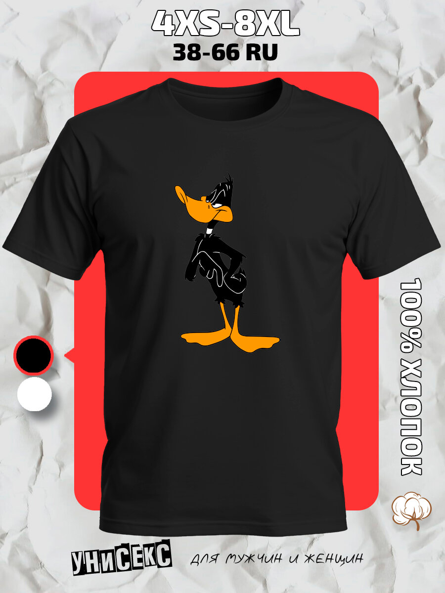 Футболка с принтом даффи дак daffy duck утка
