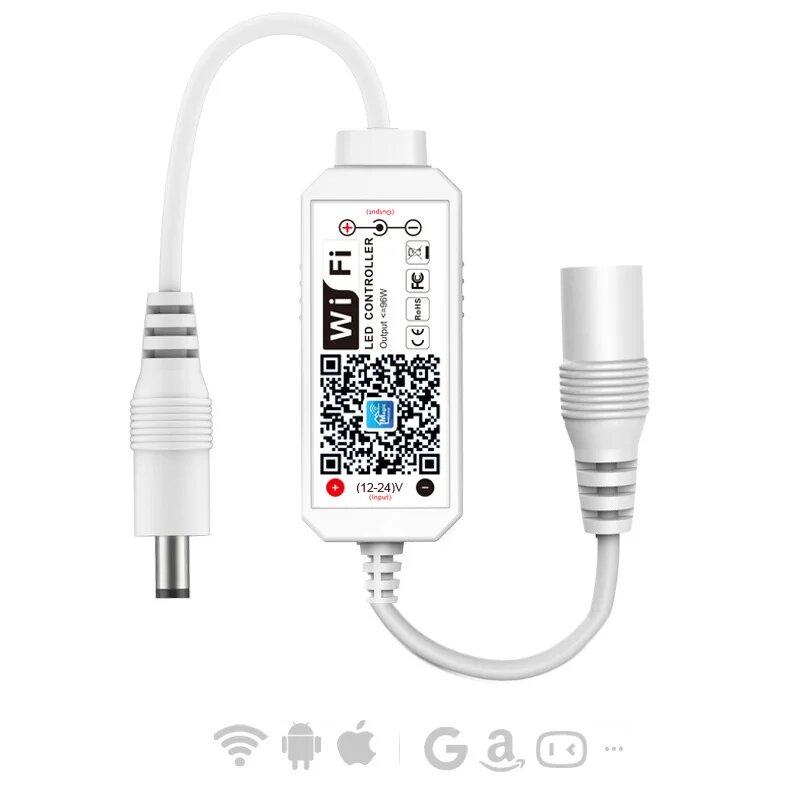 Контроллер светодиодной ленты Magic Home, Wi-Fi, приложение, голосовое управление для одноцветных ленточных светильников, диммер, работает с Alexa Google Home