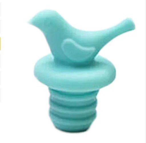 Силиконовые пробки для вина ASHAIE с птицами Бирюзовый, Небесно-голубой