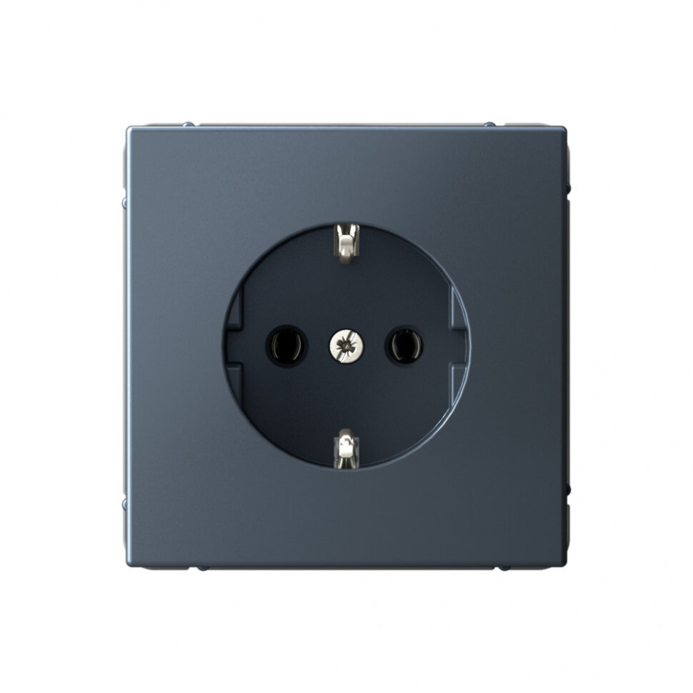 Розетка одинарная Systeme Electric ArtGallery с/з, 16А, механизм, Грифель