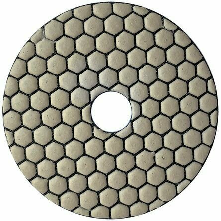 Диск полировальный эластичный HEXAGONAL ALMIR WHITE 100 мм Premium, зерно 100