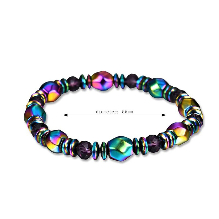 Многоцветные Магнитные Браслеты Из Натурального Гематита, Вышитые Бисером, Для Мужчин И Женщин
