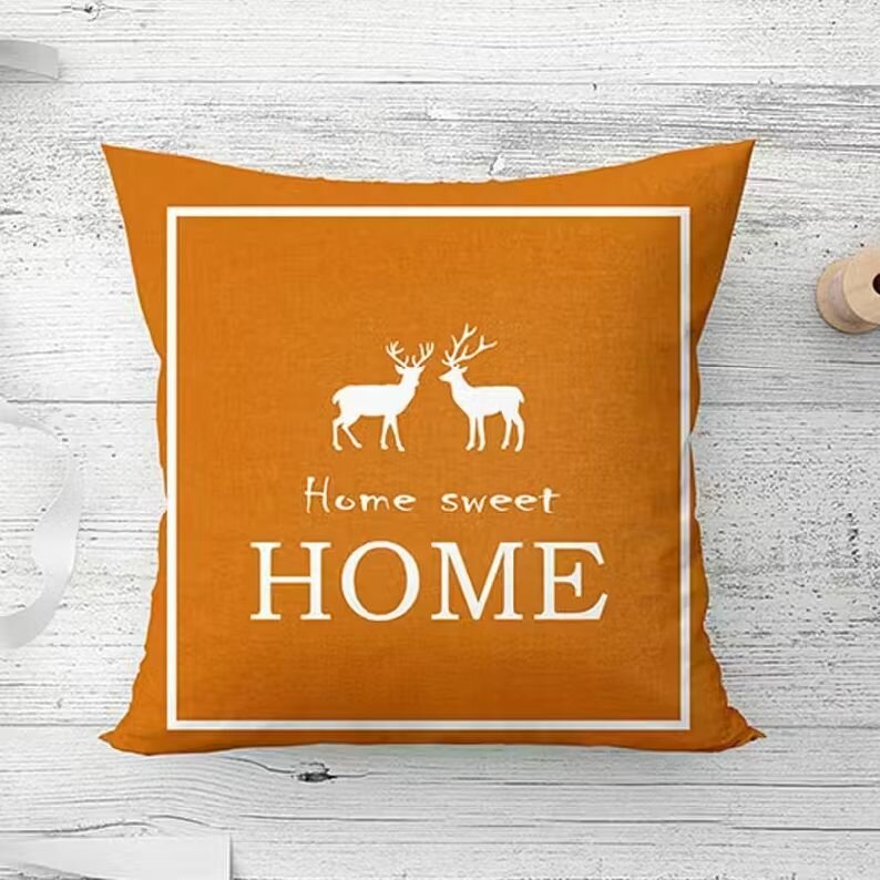 Подушка декоративная Оранжевый Милый Дом Гламур 40х40 велюр