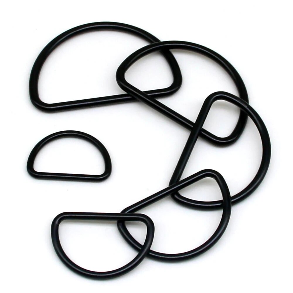 Полукольца металлические St.Lucas, 10 шт. inner 30mm, Matt black 001