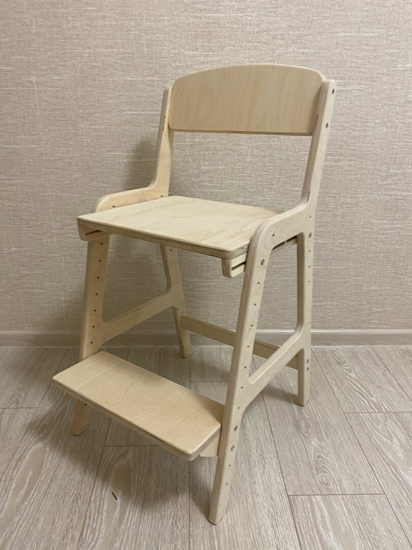 Детский растущий стул для школьника "Школьник - 3" (шлифованный)