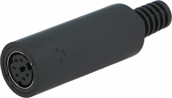 Разъем LUMBERG MJ-372/6 Вилка DIN mini "мама" PIN 6 с амортизатором пайка на провод 1 шт