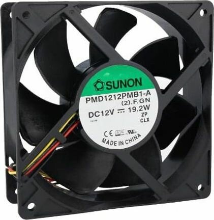 Вентилятор осевой SUNON PMD1212PMB1-A (2). F. GN 12В DC 120x120x38мм подшипник качения 323куб. м/ч 54дБА 24AWG 1шт