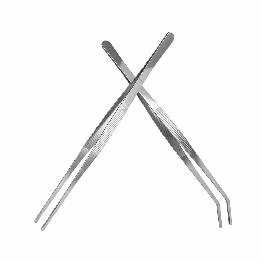 Утолщенные щипцы для аквариумных растений Набор из 2 металлических пинцетов аквариумной травы акваскейпинга в пресной и соленой воде