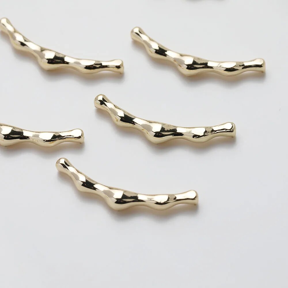 Латунные бусины для браслета 14К, 4 шт. Gold