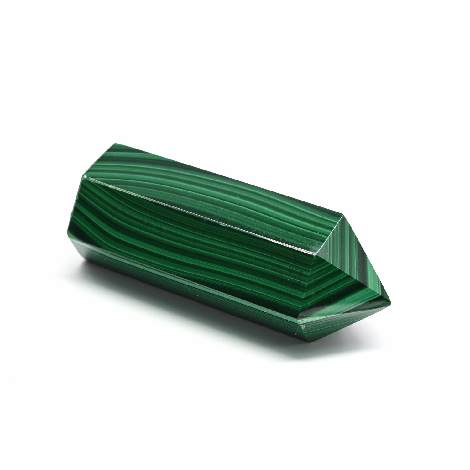 Кристалл из малахита "Карандаш" 18*18*52мм, 51г .