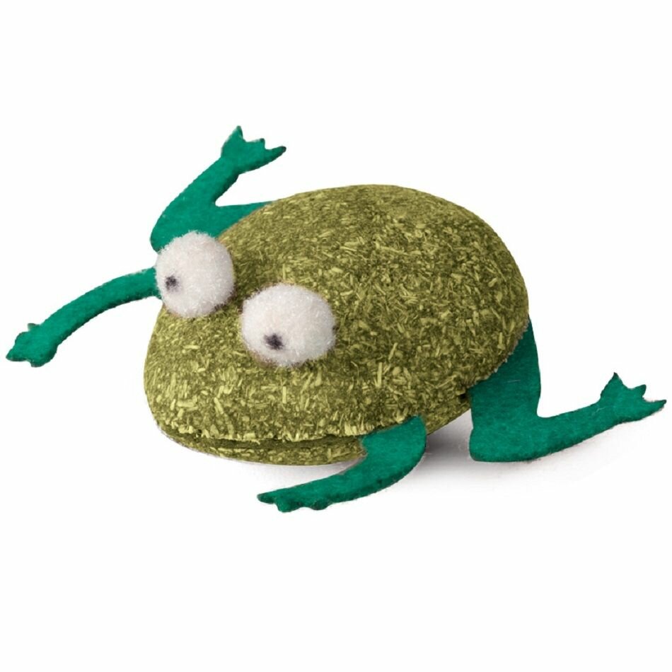Triol: Игрушка для кошек из прессованной кошачьей мяты Лягушка, 50 мм