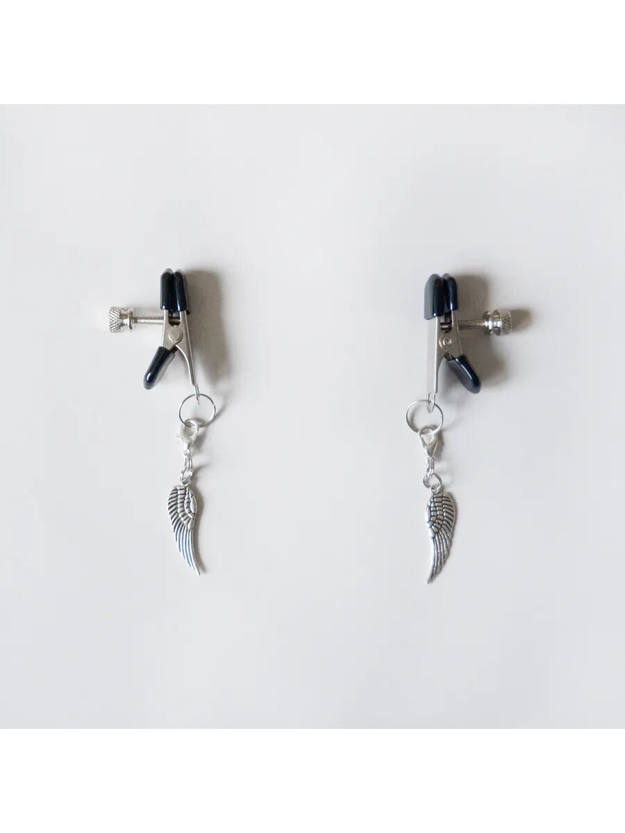 Зажимы на соски - крылья серебристые 2