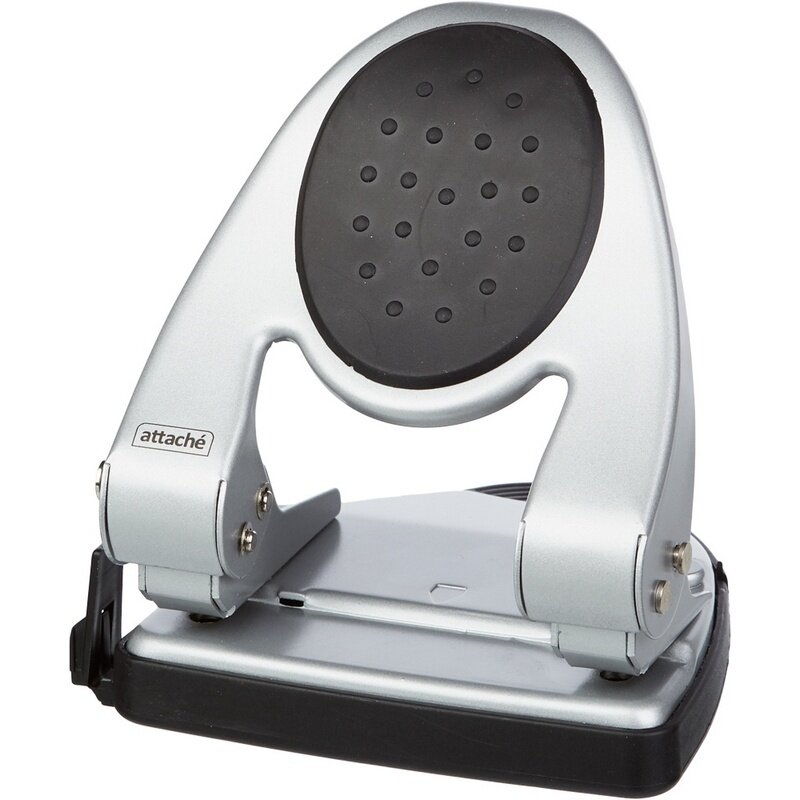 Дырокол Attache до 30 листов, металлический, серебро (256104)