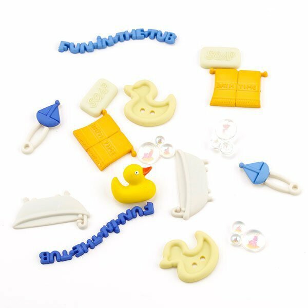 Набор декоративных пуговиц Dress It Up Время ванны (2674)