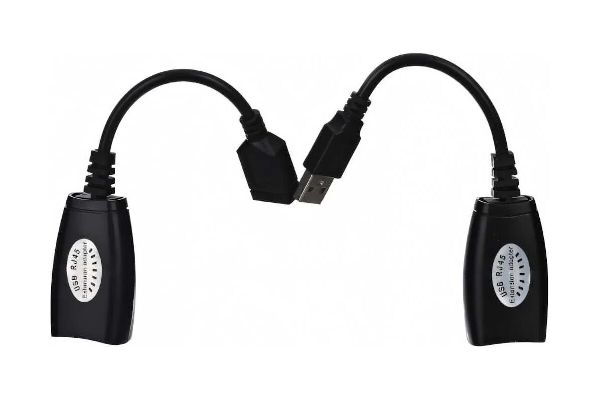 VCOM Адаптер-удлинитель USB-AMAF/RJ45, по витой паре до 45m , CU824 CU824