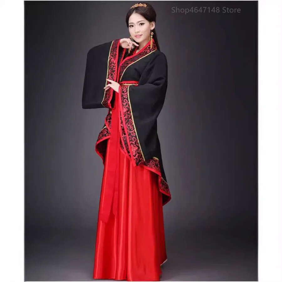 Hanfu костюм для косплея из полиэстера для взрослых Красный, L, Black