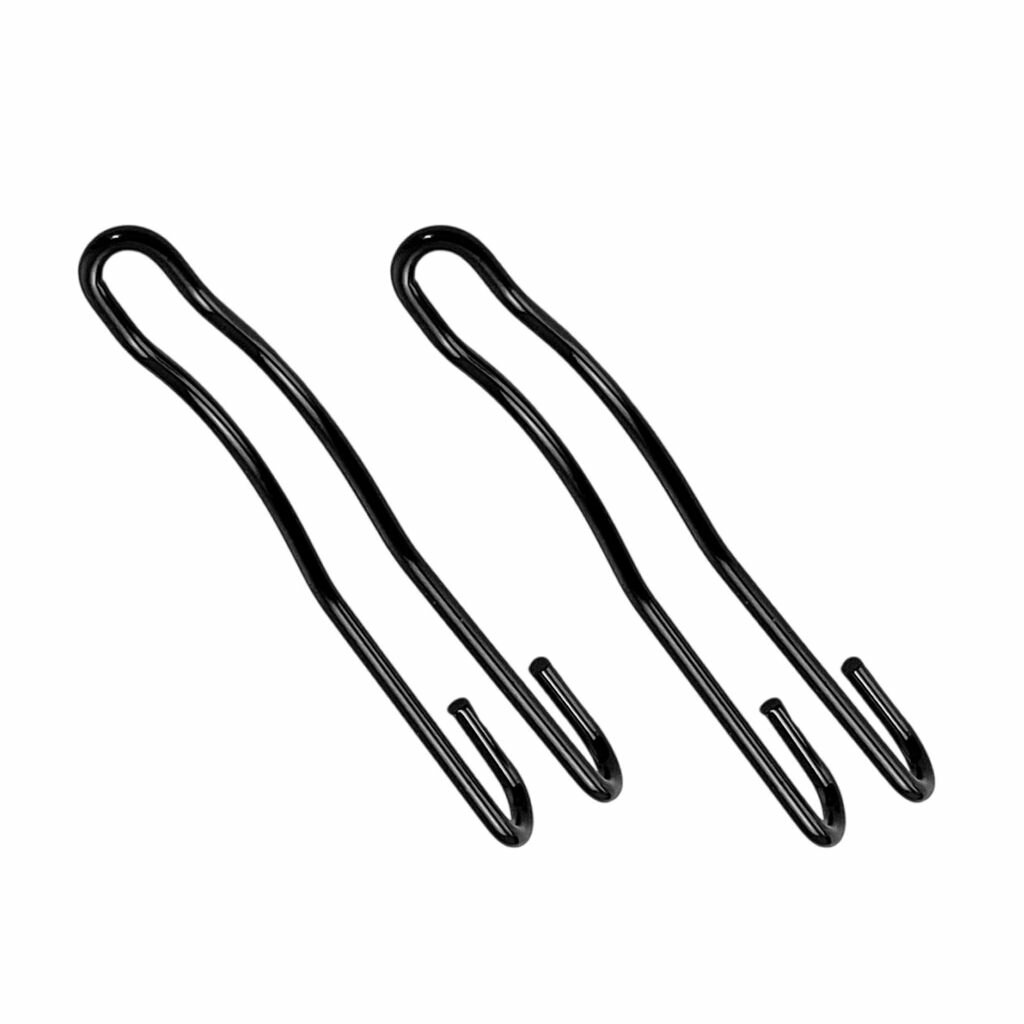 2 задних зажима из стальной проволоки-черный
