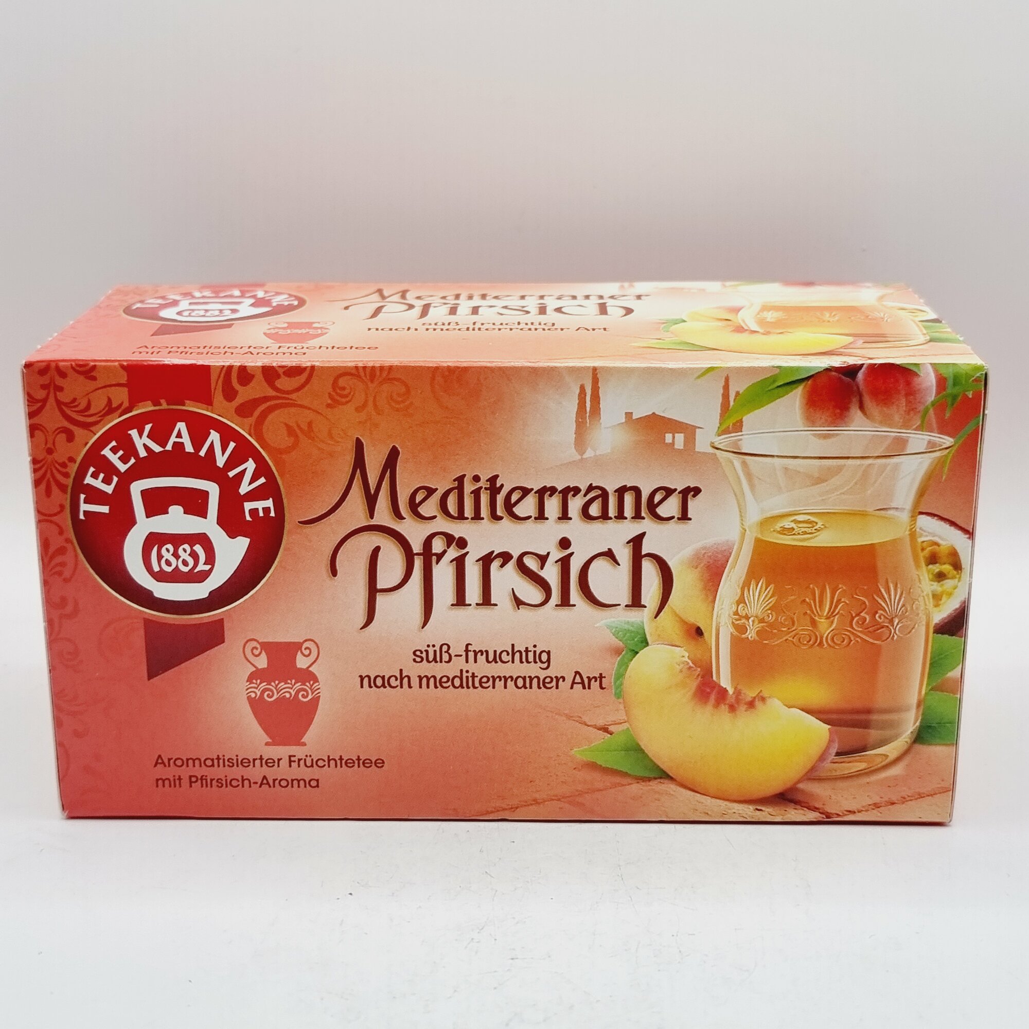 Чай фруктовый Teekanne Mediterraner Pfirsich со вкусом персика, 20 пакетиков, 50 г (из Финляндии)
