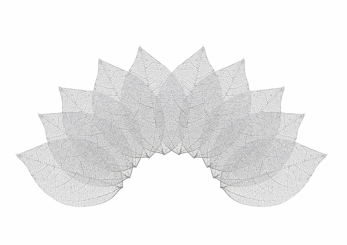 Mr.Painter SFL-01-JX94 Листья скелетированные 6 см 10 шт 03 серебристый декоративные элементы для флористики и декора интерьеров