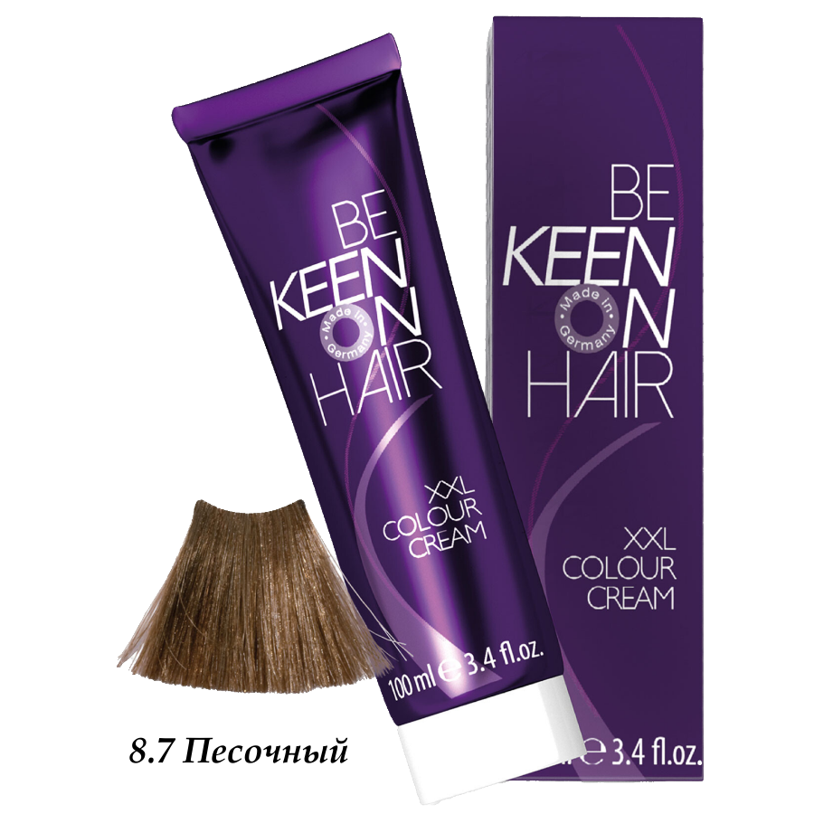 KEEN Крем-краска для волос 8.7 Песочный/Sand Профессиональная краска KEEN COLOUR CREAM, 100мл