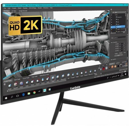 Монитор ExeGate SmartView ES2707CA EX297307RUS, 27", 16:9, 2560x1440, IPS, 75 Гц, AMD FreeSync