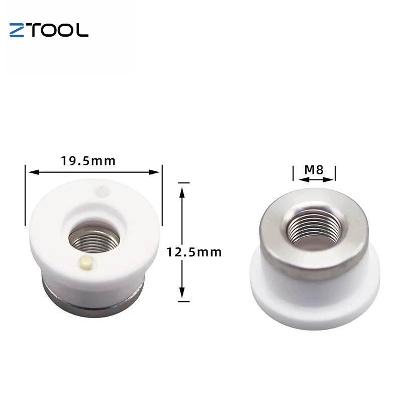 Керамический держатель сопла для 3D-лазерной резки D19,5 M8 для BT210SRC BT240SRC BM100 Raytools, режущая головка для лазерной резки