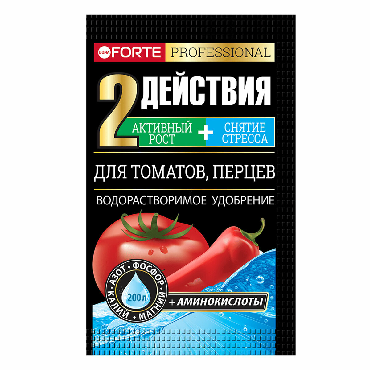 Удобрение Bona Forte, для томатов и перца, минеральное, 100г