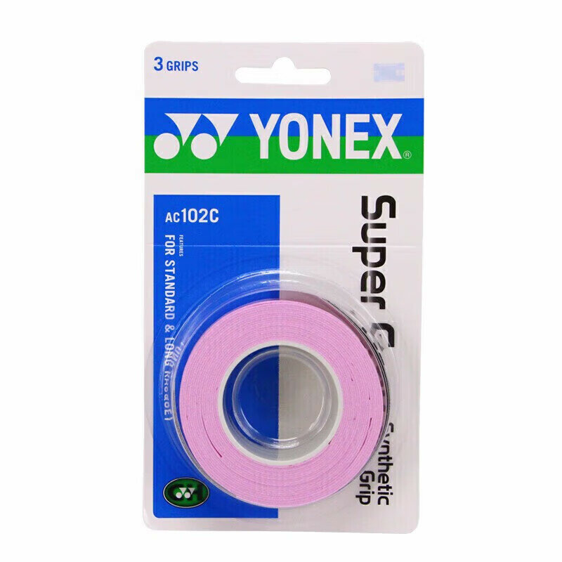 YONEX Badminton Grip Tape, Sports Sweat-Absorbing Band, Handle Grip Tape, AC-102C French Red, Three-Pack