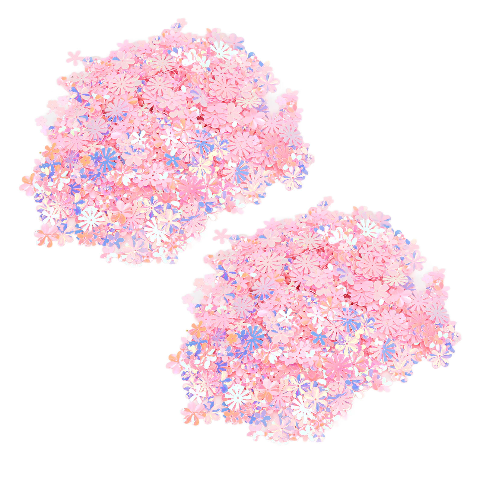 Свободно расположенные пайетки ярких цветов, блестящие, различных форм, декоративные материалы для рукоделия, шитья и творчества.