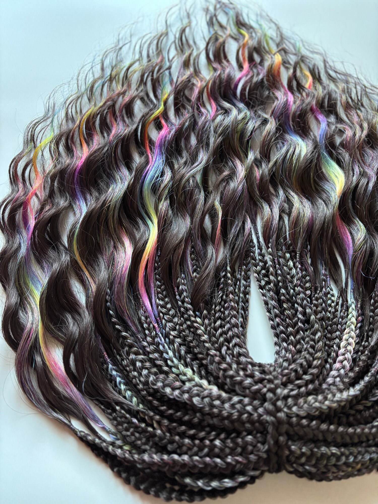 Комплект ДЕ кос со свободным концом локонами Глитч