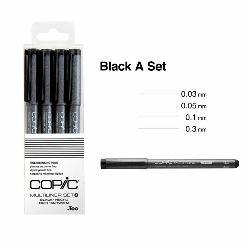 Маркерная ручка Copic Multiliner series set/single waterproof needle pen hook line pen animation construction