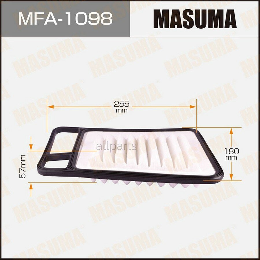 MASUMA MFA-1098 фильтр воздушный!\ Suzuki Alto 0.66L HE22S 08>, Wagon R 0.66L HE22S/MH23S 08>, Palette