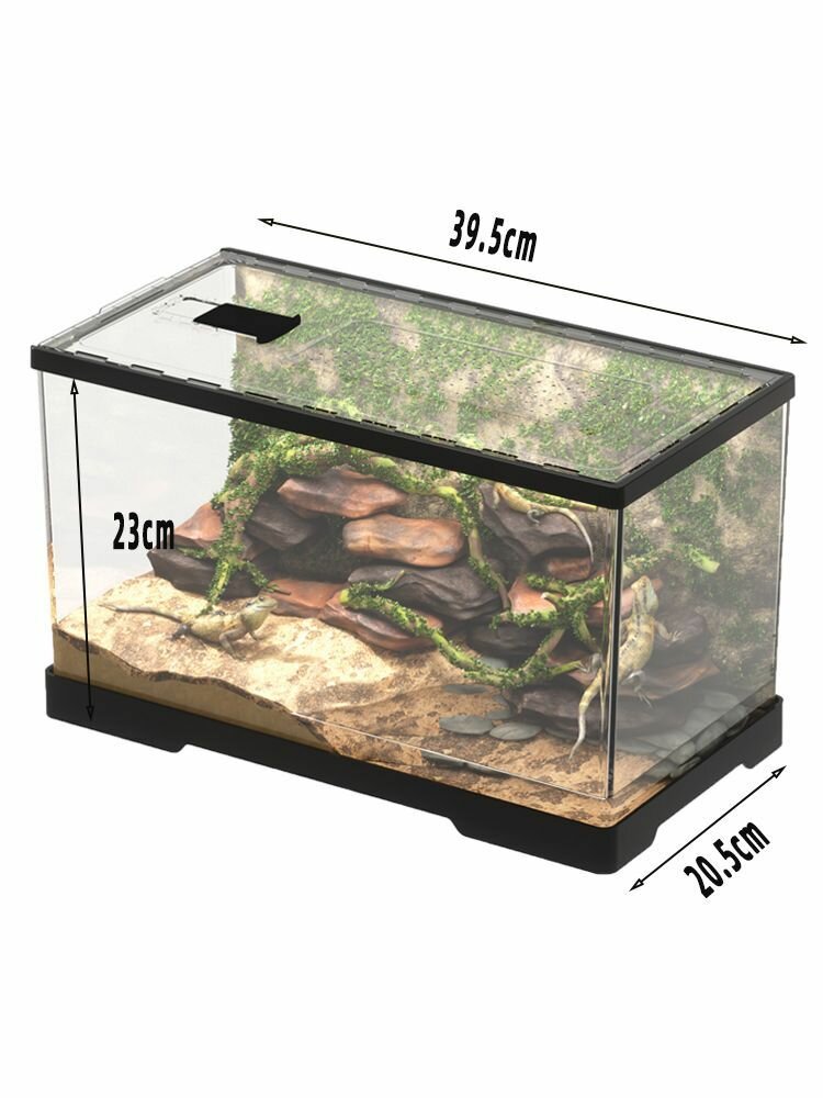 Террариум для рептилий , улиток , паука360 пейзажКонструкция воздухопроницаемых отверстий Luckymmzzz