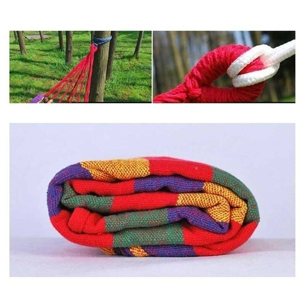 Портативный садовый парусиновый гамак для кемпинга, спальная кровать, подвесной крыльцо, задний двор, крытый и открытый гамак