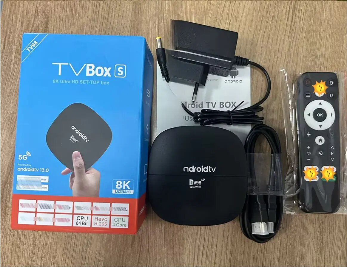 Смарт ТВ-приставка TV98 ATV H313, с Bluetooth, двухдиапазонным Wi-Fi, 1 ГБ+8 ГБ (Великобритания)