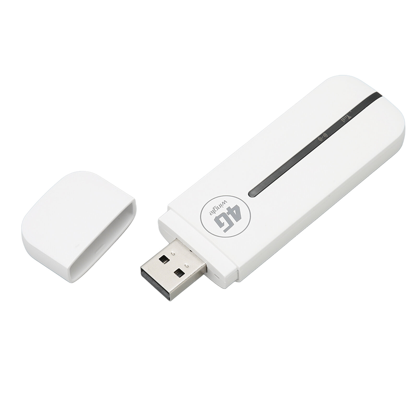 4G USB Wi -Fi модем и воспроизводите высокоскоростный мини -карманный USB -маршрутизатор WiFi для автомобильного наружного использования белый