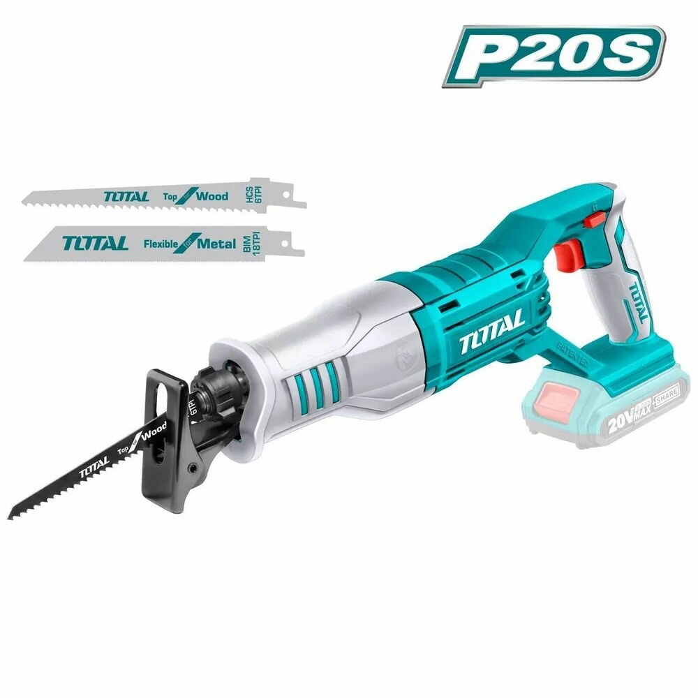 Пила сабельная TOTAL TRSLI1151, 2800 ходов/мин, 20В, 8-115мм, без АКБ