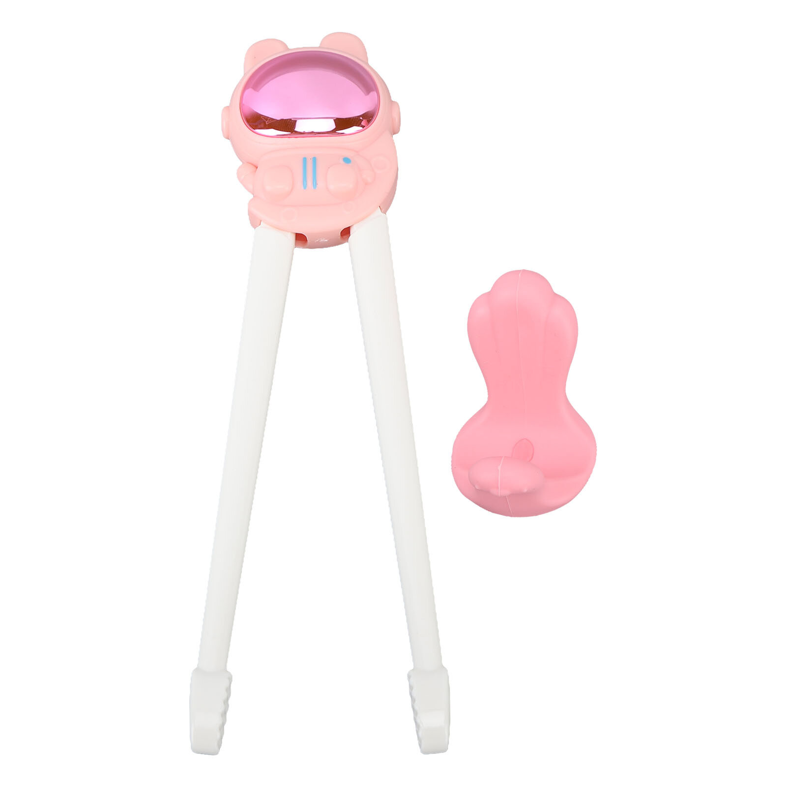 Детские обучающие палочки для еды в виде мультяшных персонажей, трехмерные, розовые.