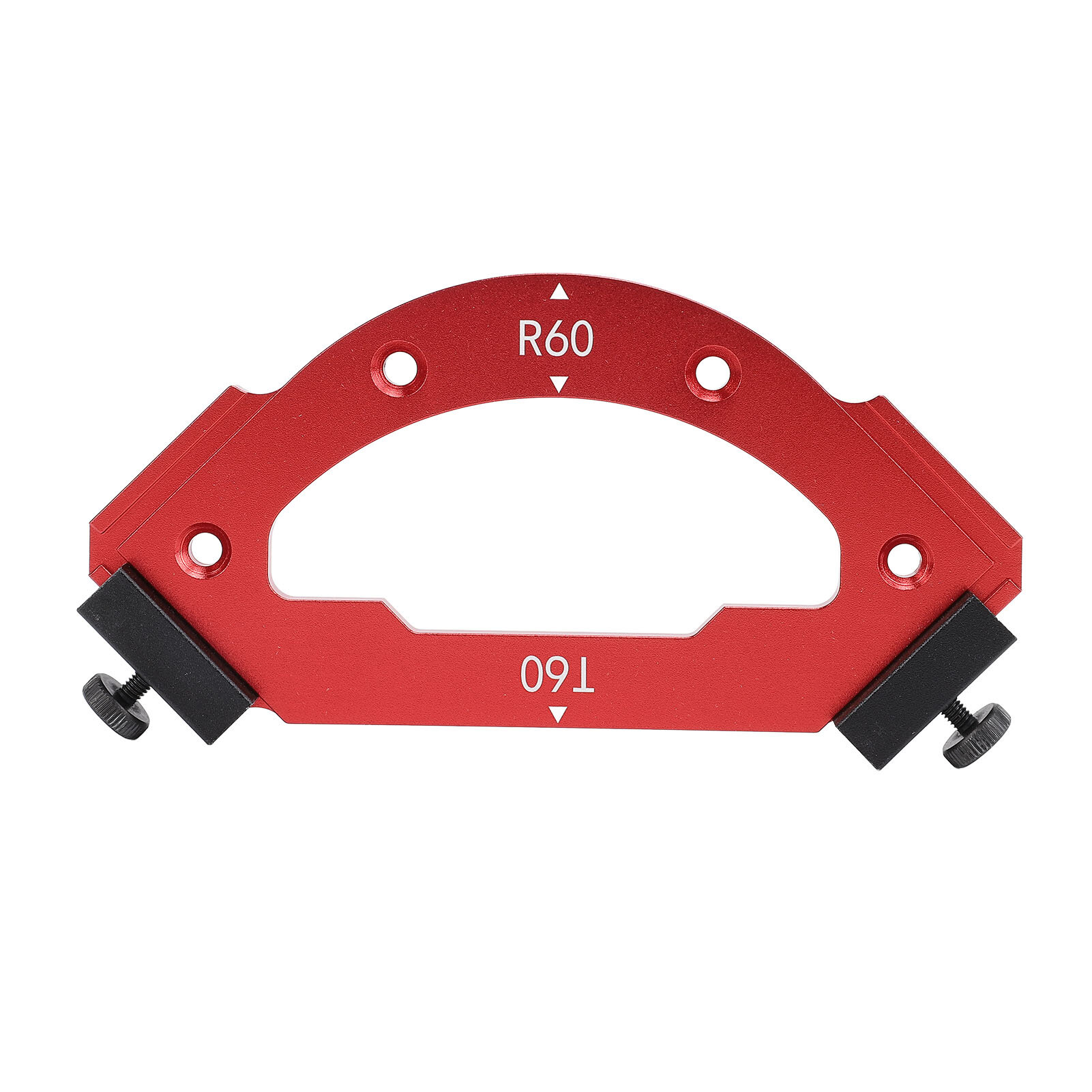 Шаблон для фрезера с закругленными углами R60 T60: кондуктор для радиусной обработки дерева