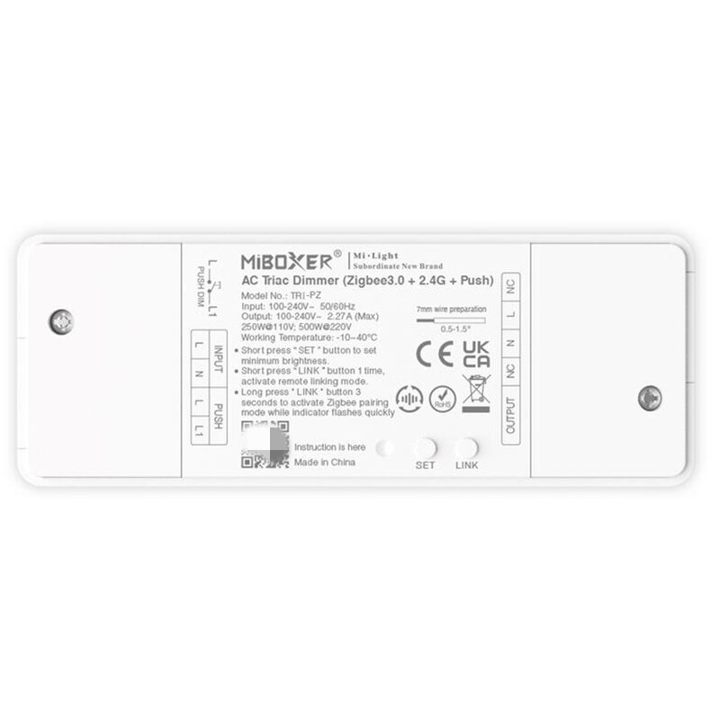 Miboxer TRI - PZ 2.4G Граффити zigbee Управляемый кремний PUSH 500 Вт