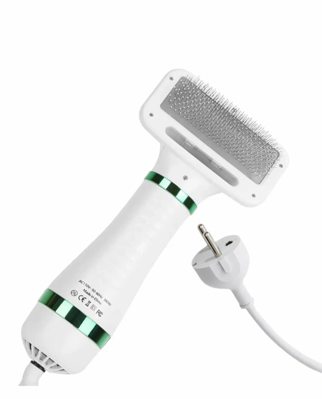 Фен-расческа 2 в 1, для кошек и собак, с кнопкой для самоочистки