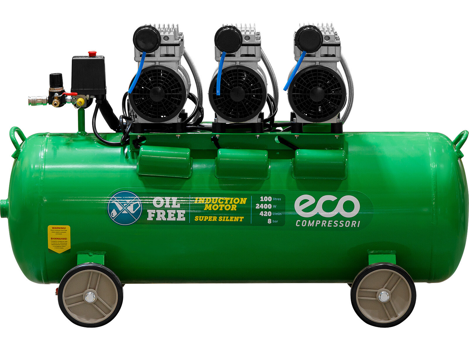 Компрессор воздушный безмасляный ECO AE-100-OF1 100 л (EC2610-1)
