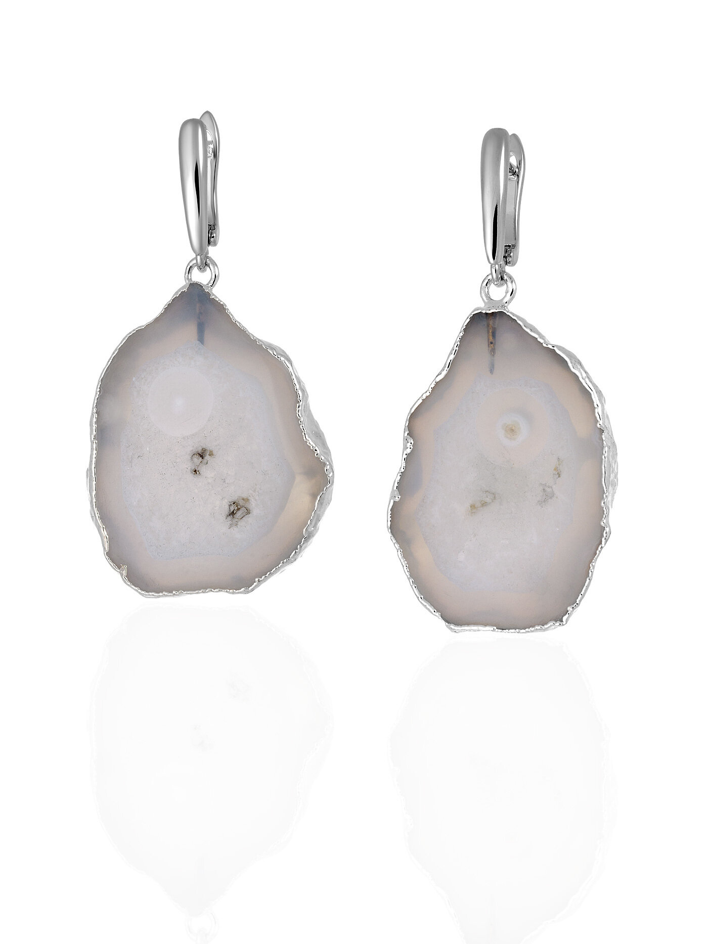 Серьги с подвесками, агат