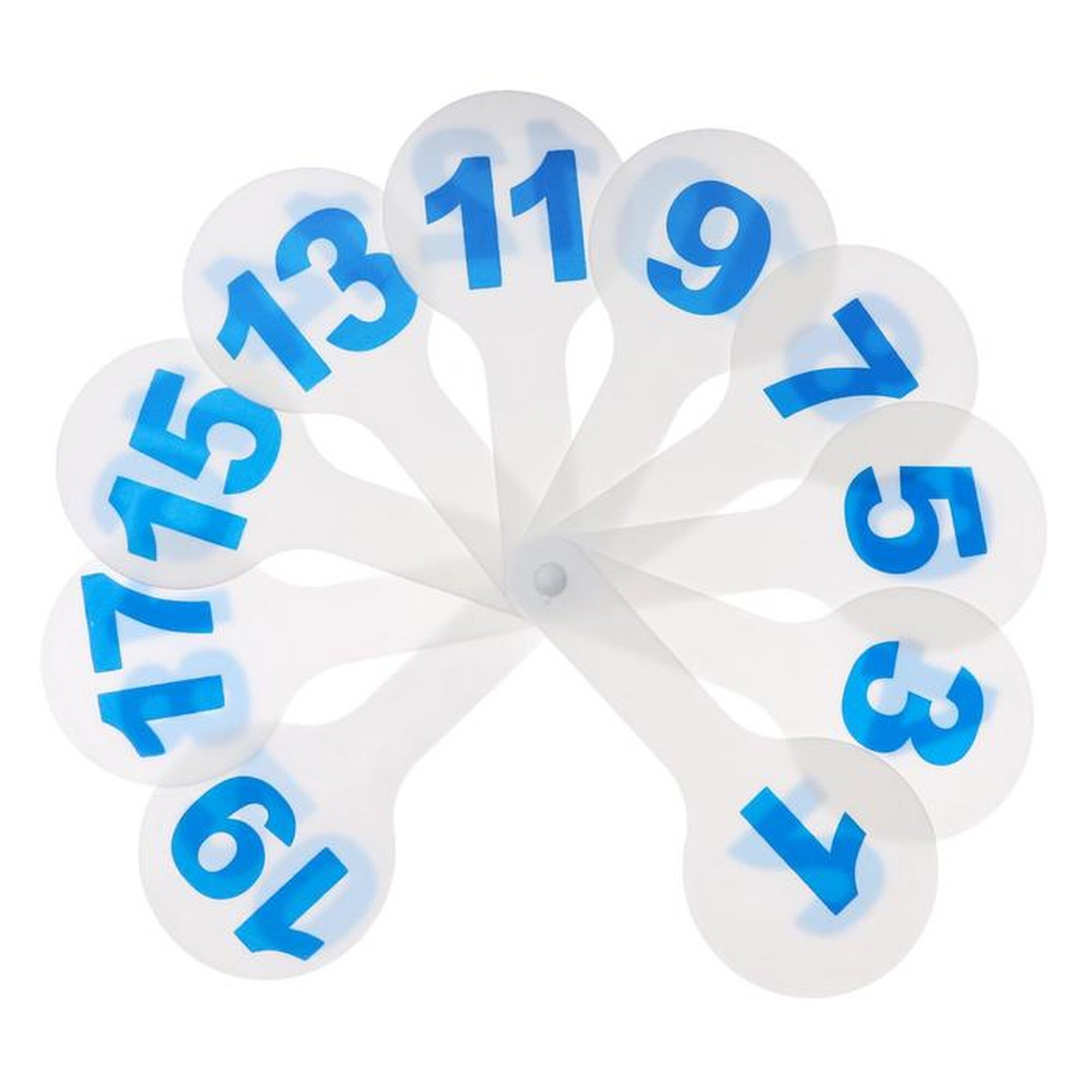 Веер-касса, цифры от 1 до 20, Calligrata, пакет с европодвесом, микс