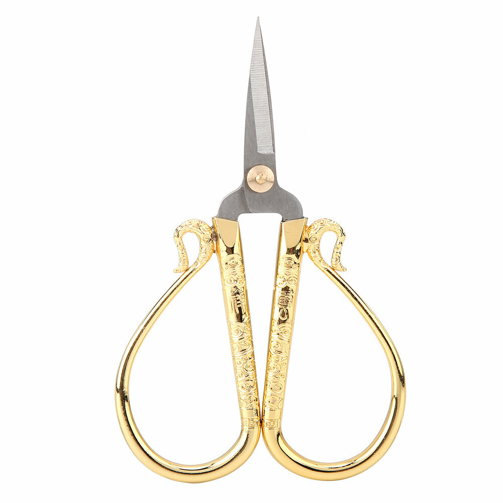 Stainless Steel Cross Stitch Scissors Vintage Sewing Shears Embroidery Tool (Gold)